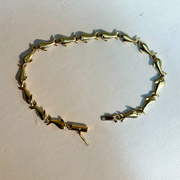 Jewelry | Solid Gold Dolphin Bracelet | Poshmark